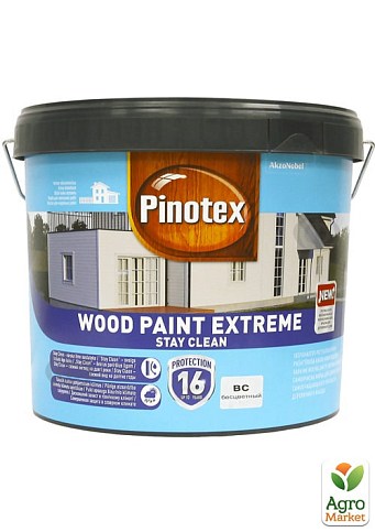 Краска для деревянных фасадов Pinotex Wood Paint Extreme Бесцветный 9,4 ...